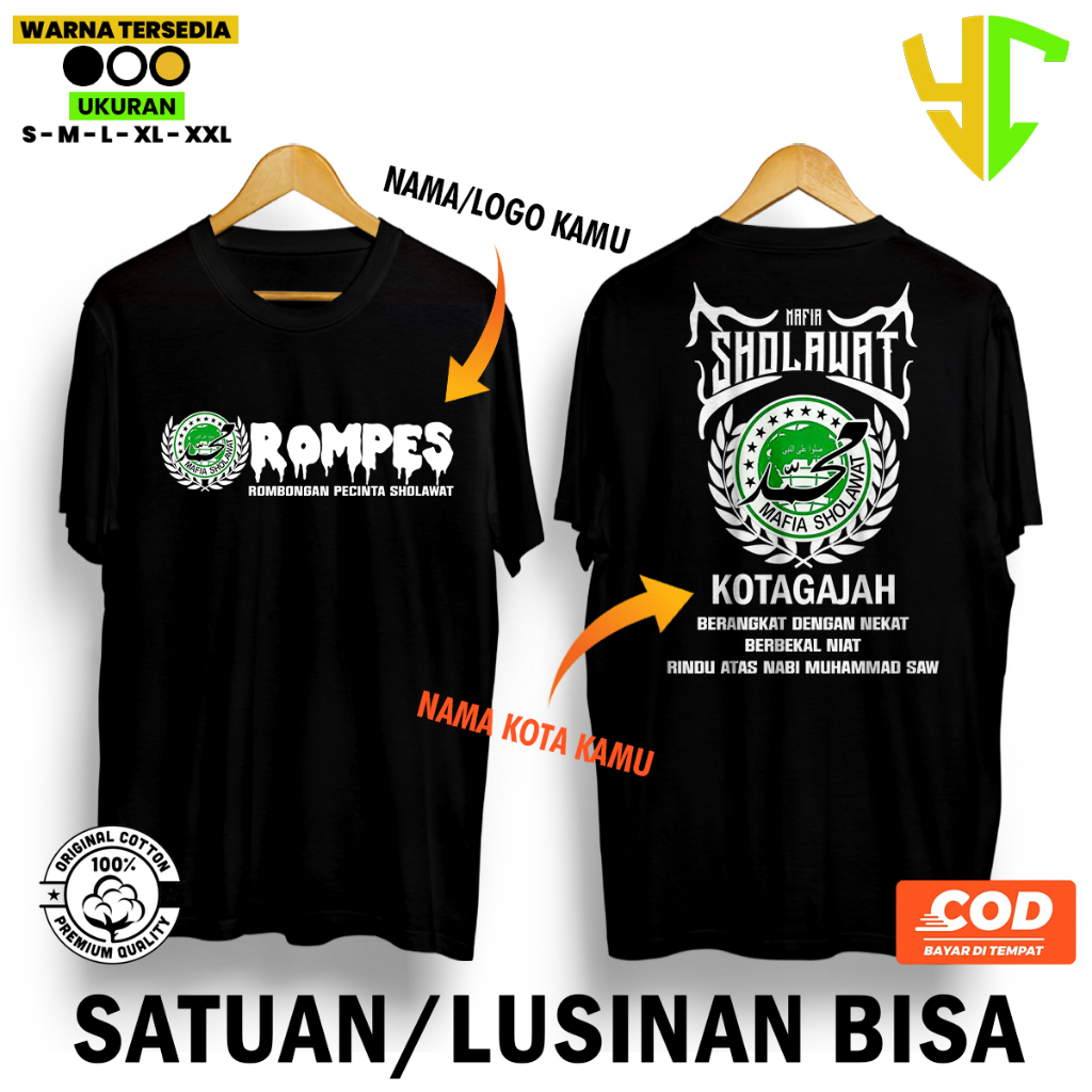 Jual YC Kaos Mafia Sholawat Bisa Request Nama Dan Design Sendiri ...