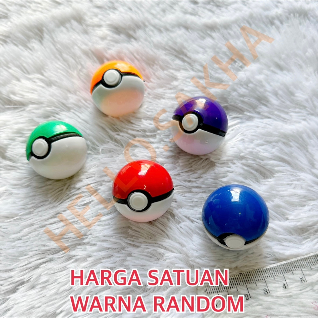 Jual (PRODUK BER-SNI) MAINAN BOLA POKEMON PIKACHU BULAT BALL WARNA ...