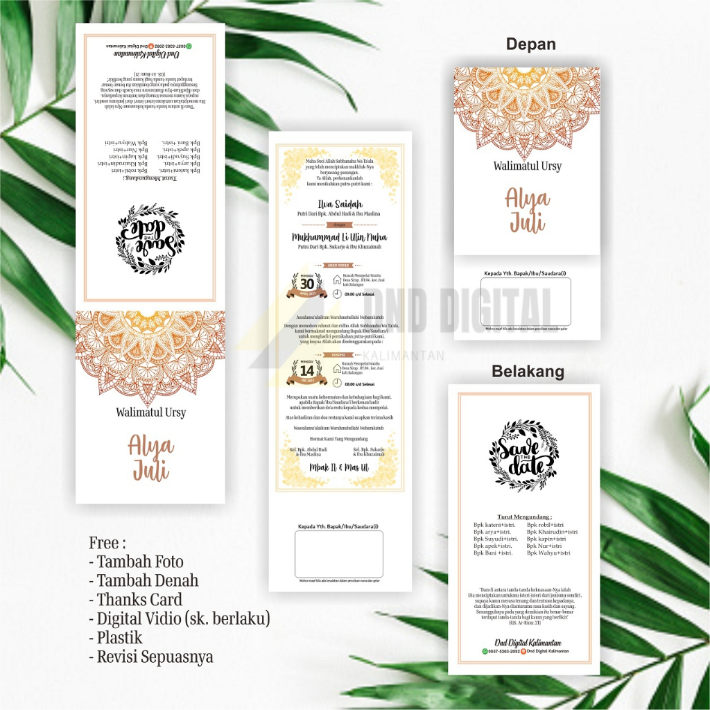 Jual Undangan Minimalis / Undangan pernikahan / Undangan Nikah ...