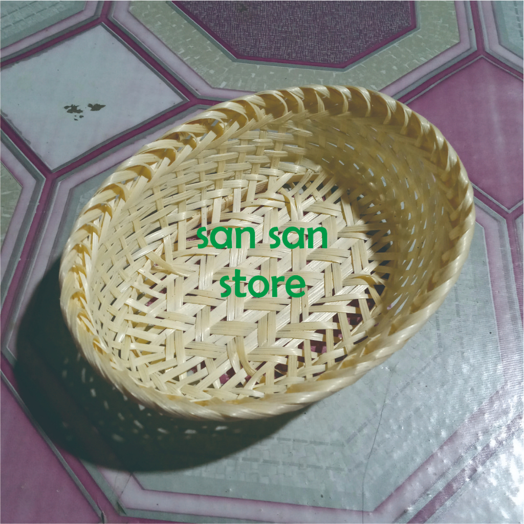 Jual tempat makanan snack dari bambu bentuk oval ukuran sedang | Shopee ...