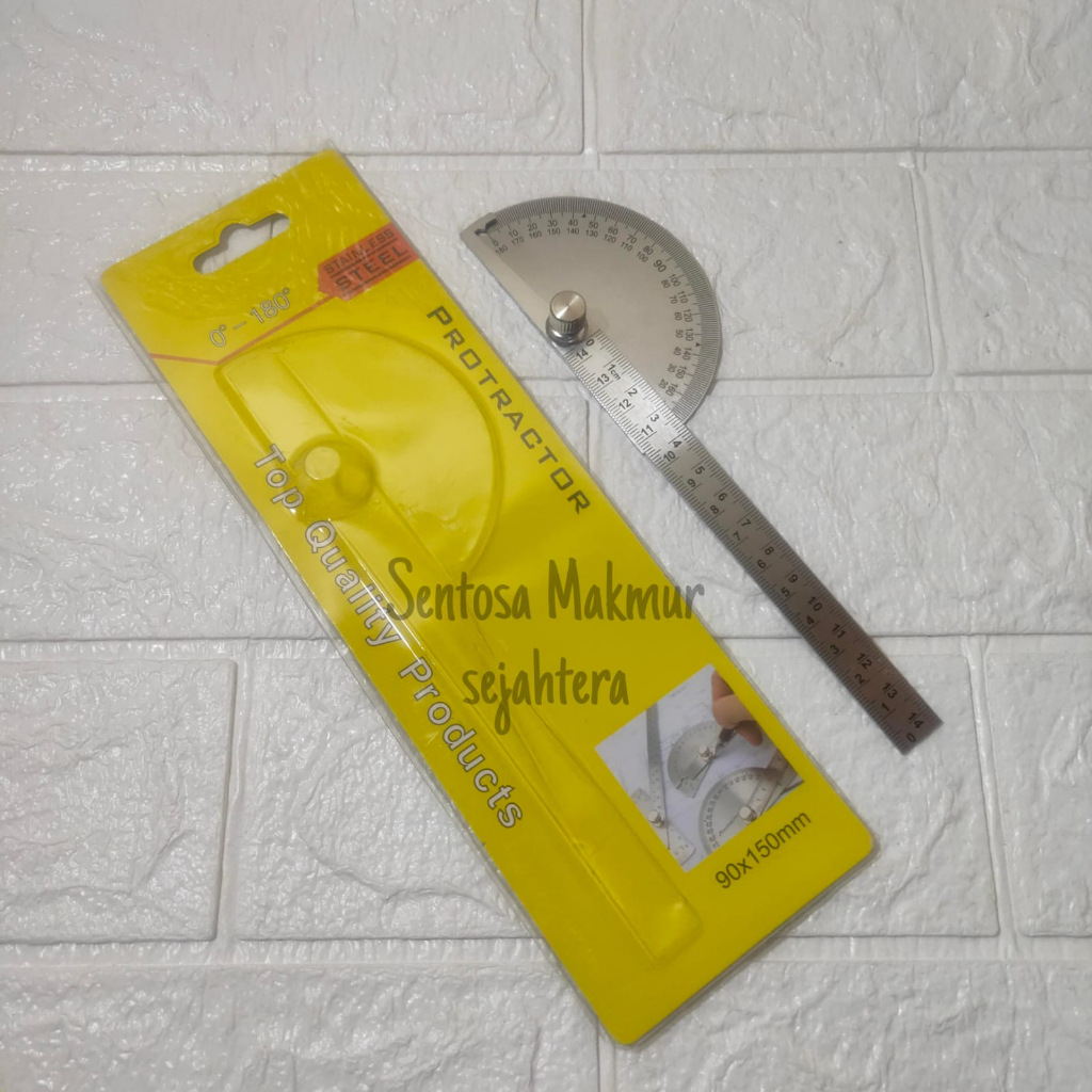 Jual Protactor Busur Derajat Stainless Steel Alat Ukur Sudut Penggaris ...