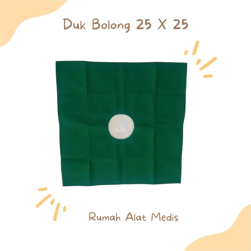 Jual Duk Bolong / Polos 25cm x 25cm / Duk Hijau Non Steril / Duk ...