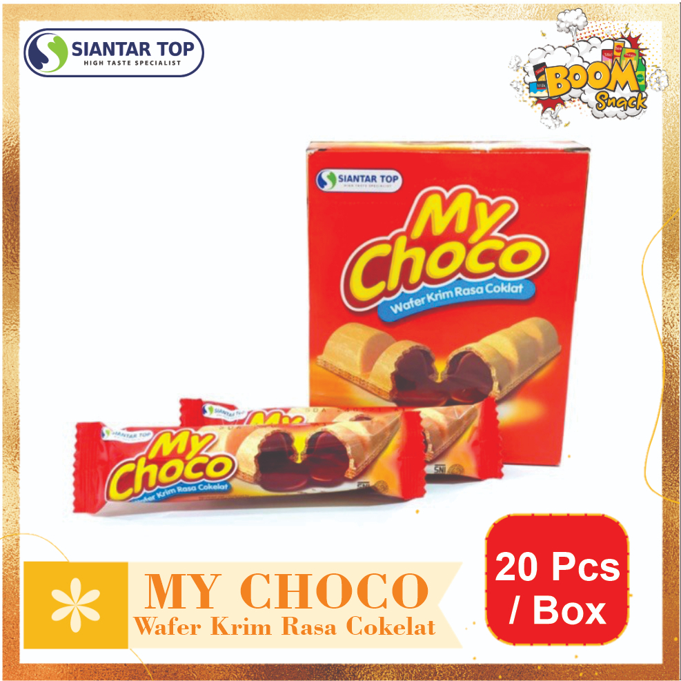 Jual My Choco Wafer Krim Rasa Cokelat isi 20pcs | Shopee Indonesia