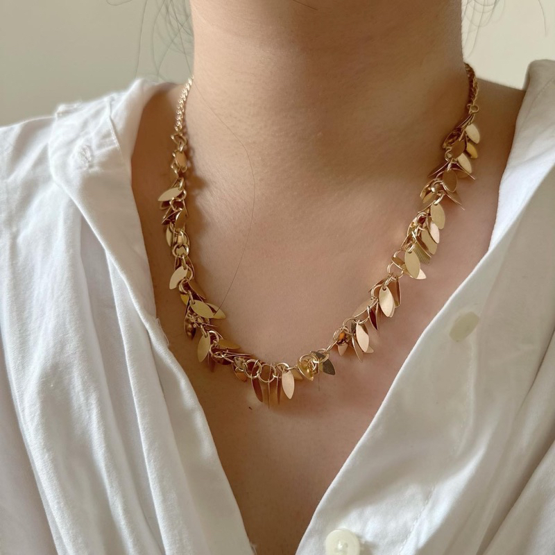 Jual Ark.co - Stellar Star & Leaf necklace kalung daun rumbai | Shopee ...