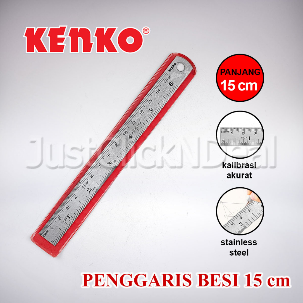Jual KENKO Penggaris Besi Mistar Stainless Steel Ruler | Shopee Indonesia
