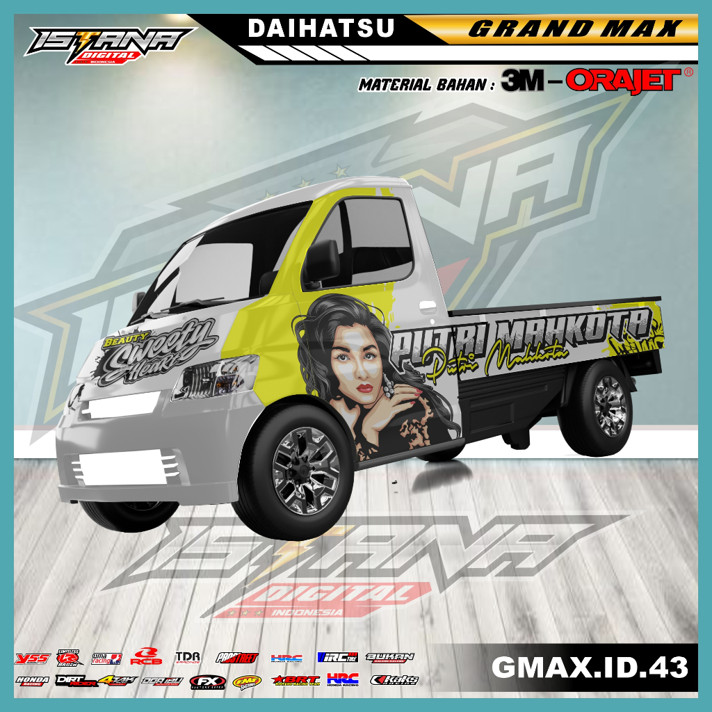 Jual DECAL STICKER Daihatsu Grand Max Pickup FULL BODY - GMAX.ID.43 ...