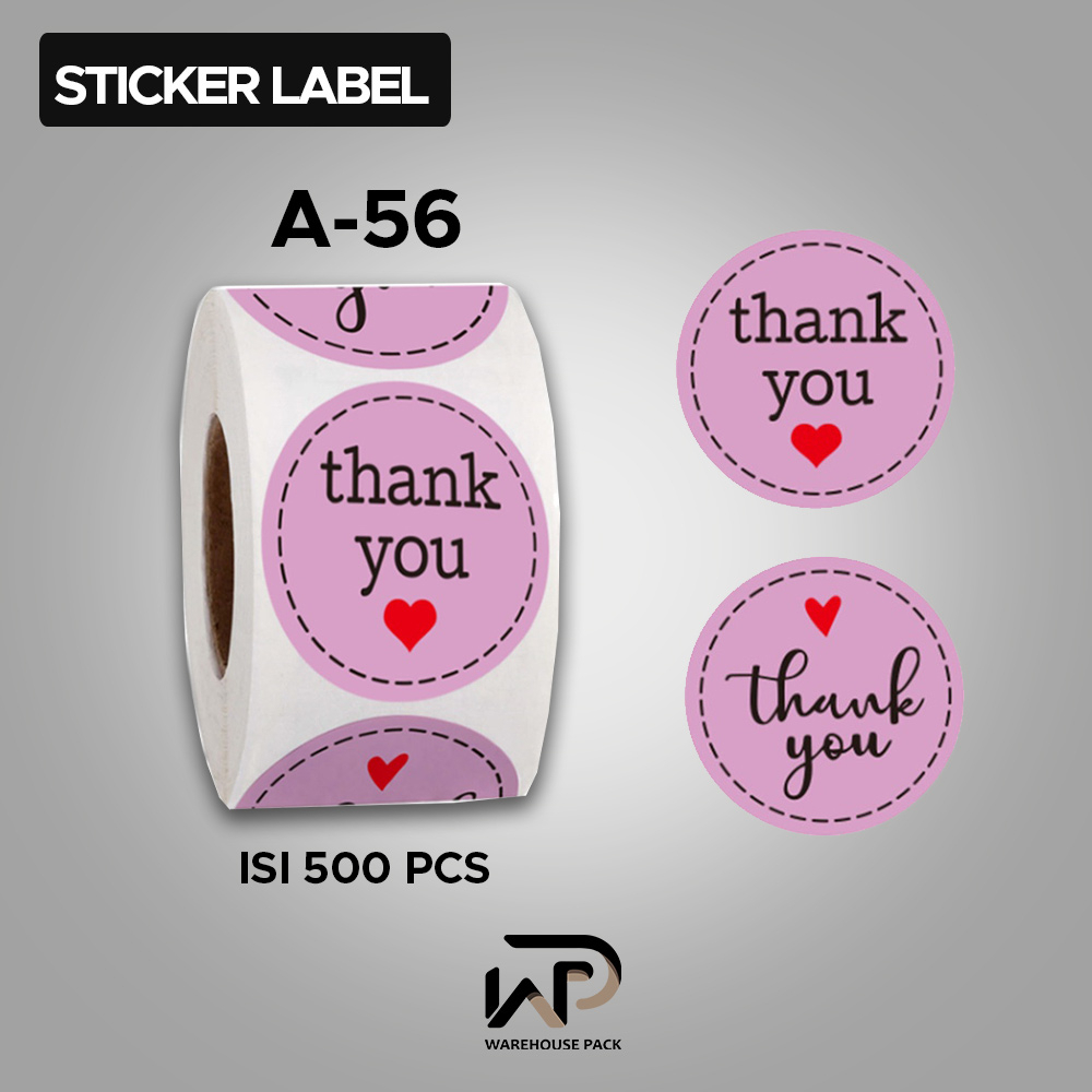 Jual 1 roll (500 pcs) Stiker Label Tulisan Thank You For Your Order ...