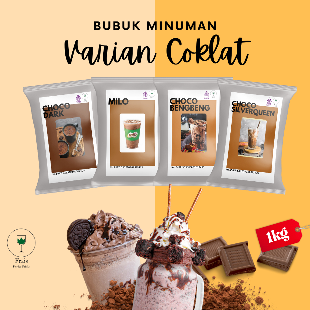 Jual BUBUK MINUMAN RASA VARIAN COKLAT 1KG / SERBUK MINUMAN ANEKA RASA ...