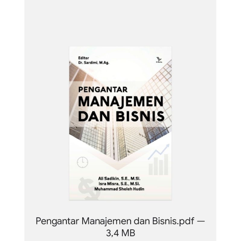 Jual Buku Digital Pengantar Manajemen Dan Bisnis | Shopee Indonesia