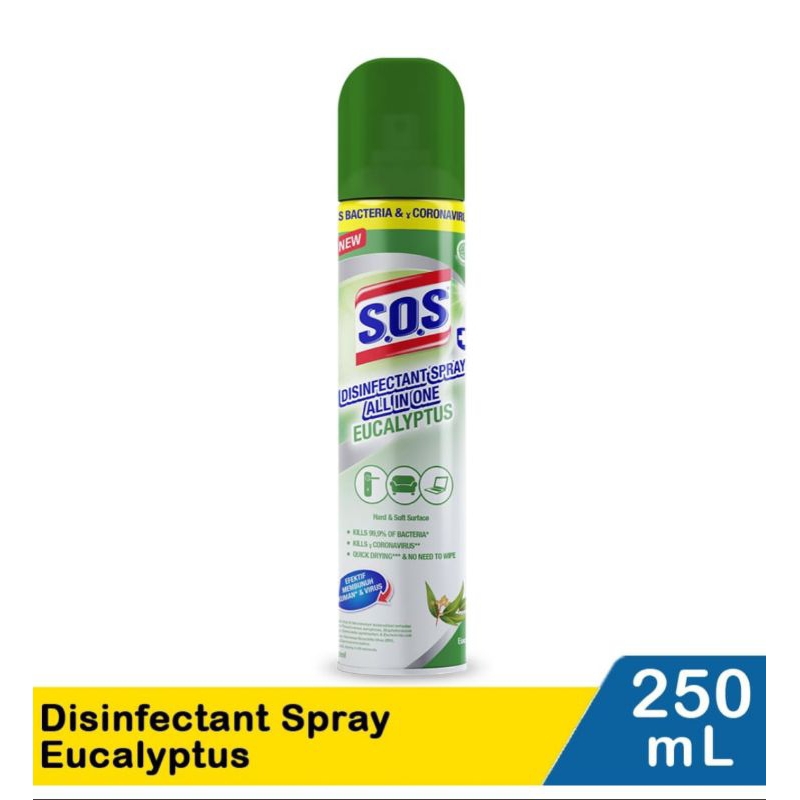 Jual SOS EUCALYPTUS Desinfektan Spray 250 ml Air Sanitizer Disinfectant ...