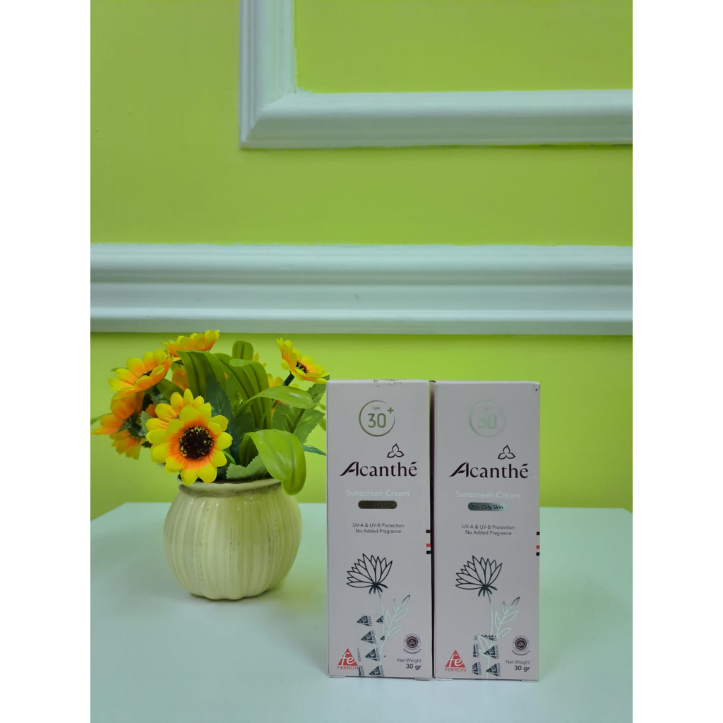 Jual Sunscreen Cream Acanthe for Oily Skin SPF 30 UV-A & UV-B ...