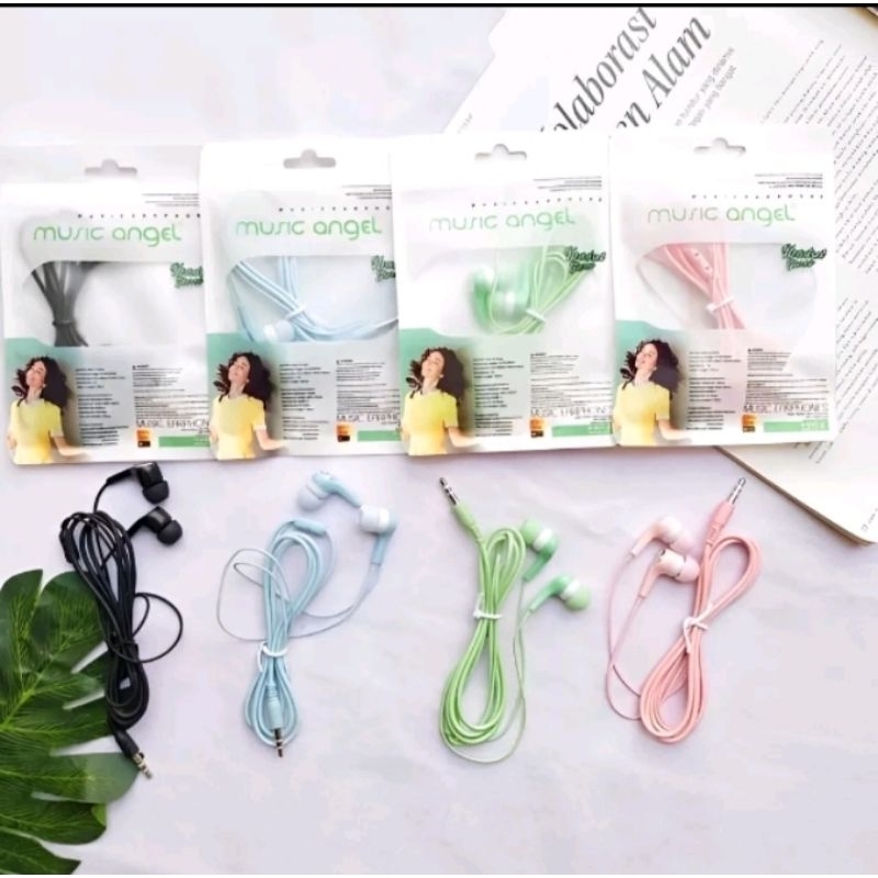 Jual HEADSET MUSIC ANGEL MUSIC MACARON Super Bas Stereo Earphone ...