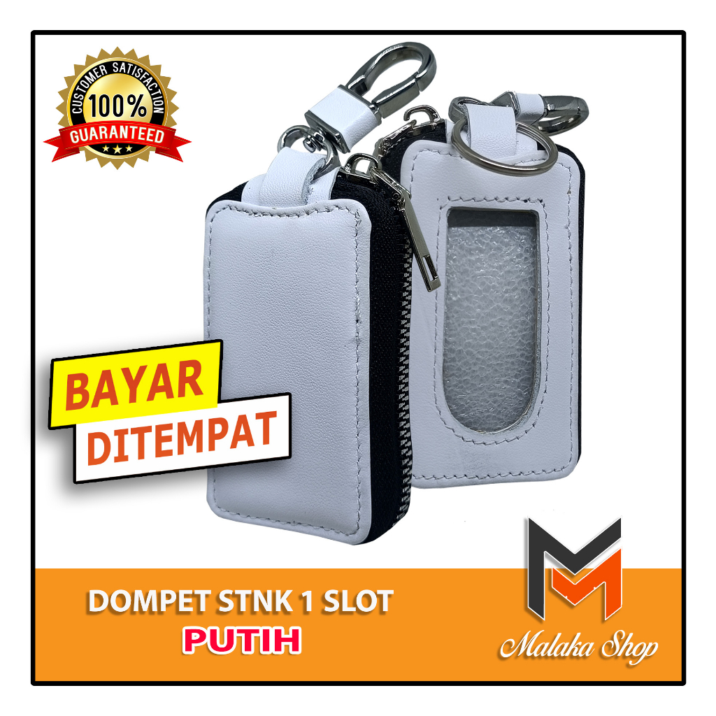 Jual DOMPET STNK MOBIL KULIT PLUS BOX POLOS WARNA PUTIH FULL RESLETING ...