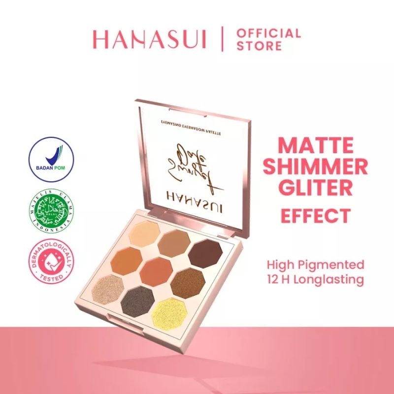 Jual HANASUI EYESHADOW MATTE SHIMMER GLITER EFFECT NO BOX / TANPA BOX ...