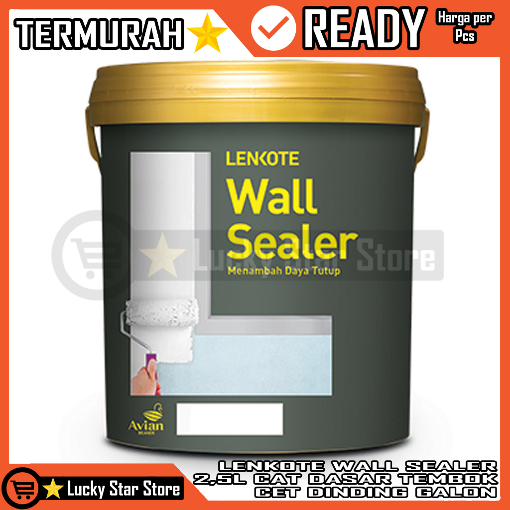 Jual CAT DASAR TEMBOK INTERIOR EXTERIOR LENKOTE WALL SEALER 2.5 LITER ...