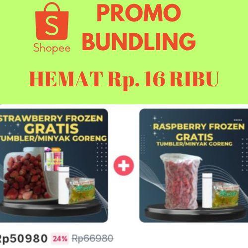 Jual PAKET BUNDLING PINK (STRAWBERRY FROZEN 1kg Dan RASPBERRY FROZEN ...