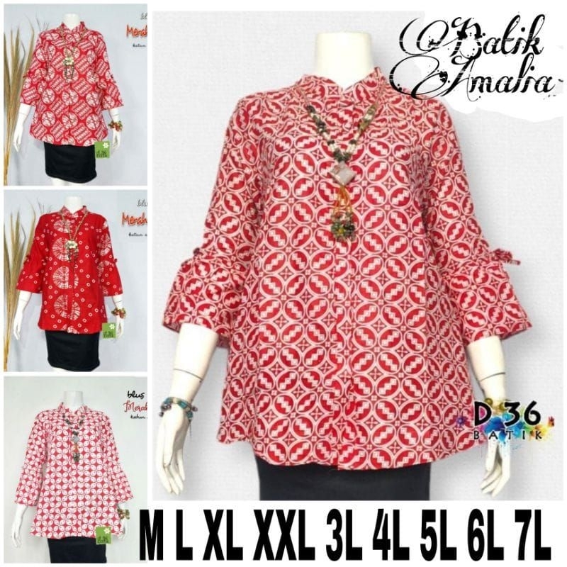 Jual Batik atasan jumbo BIG SIZE JUMBO XXL XXXL 3L 4L 5L MURAH BATIK ...