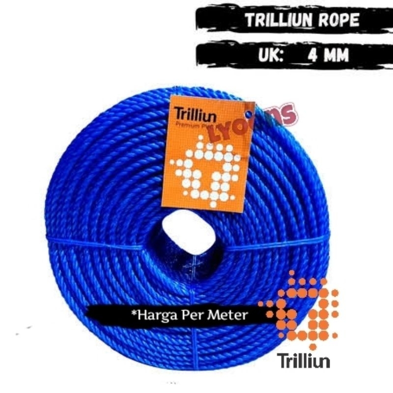 Jual 1 Roll (200 Meter) tali nylon , tali tambang , tali jemuran 4MM ...