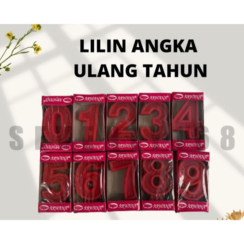 Jual HLS - Lilin Angka Merah / Lilin Ulang Tahun | Shopee Indonesia