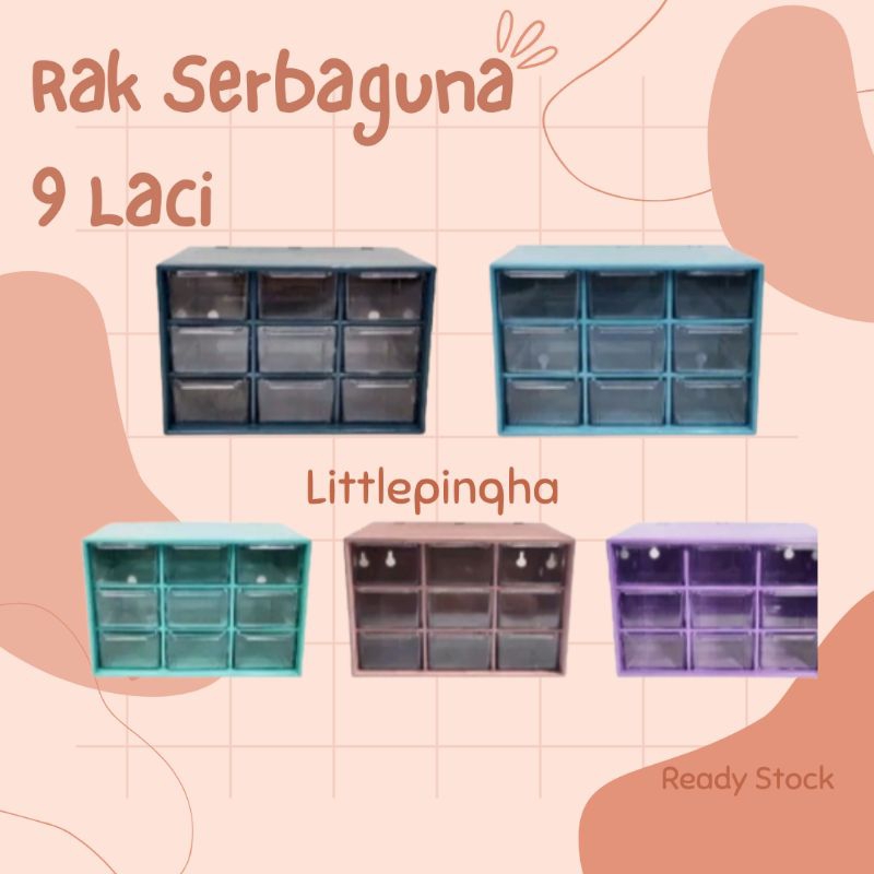 Jual Rak Laci MINI Serbaguna 9 Sekat / Rak Laci Aesthetic / BUKAN ...