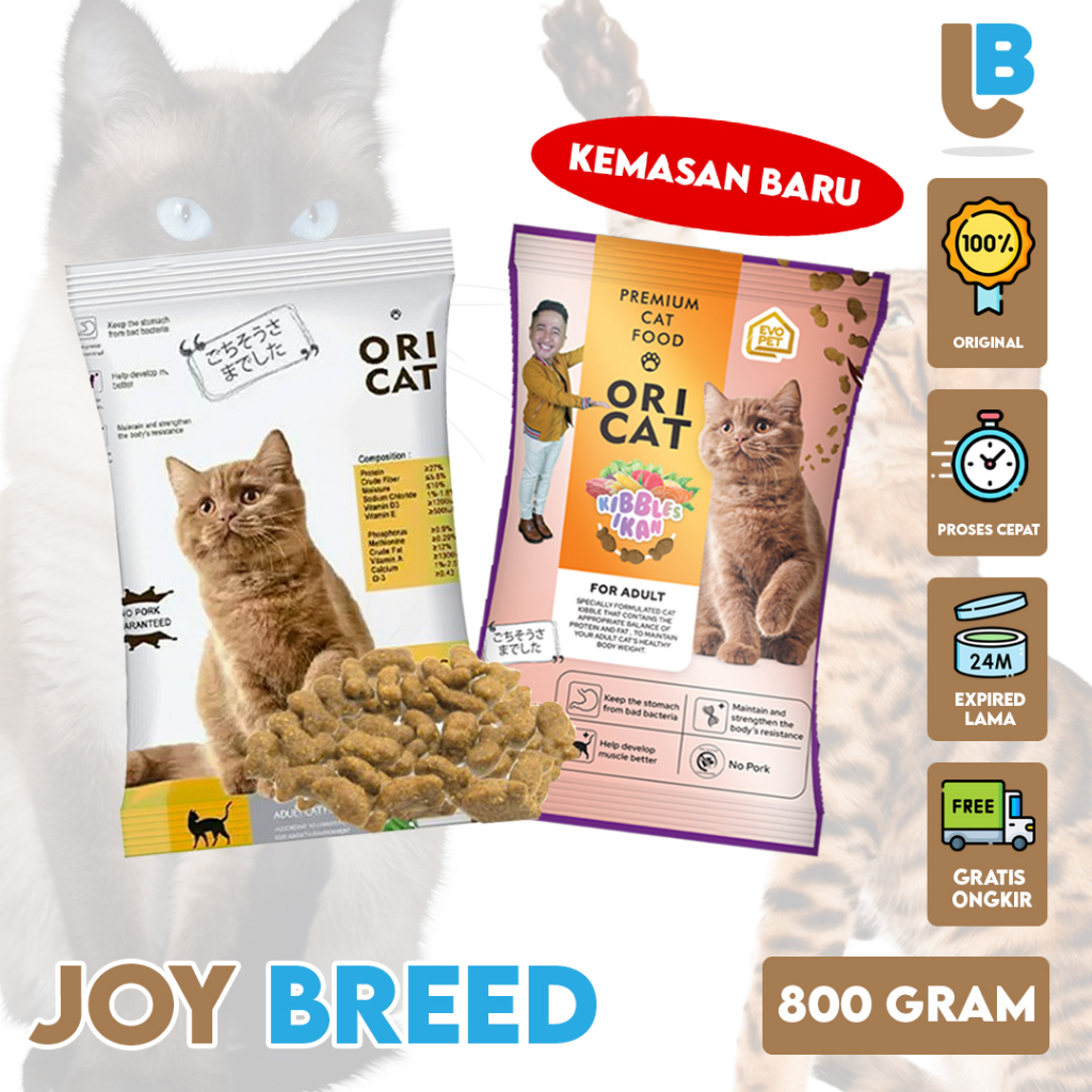 Jual MAKANAN KUCING KERING ORI CAT 800 GRAM DRY FOOD KUCING MURAH ...