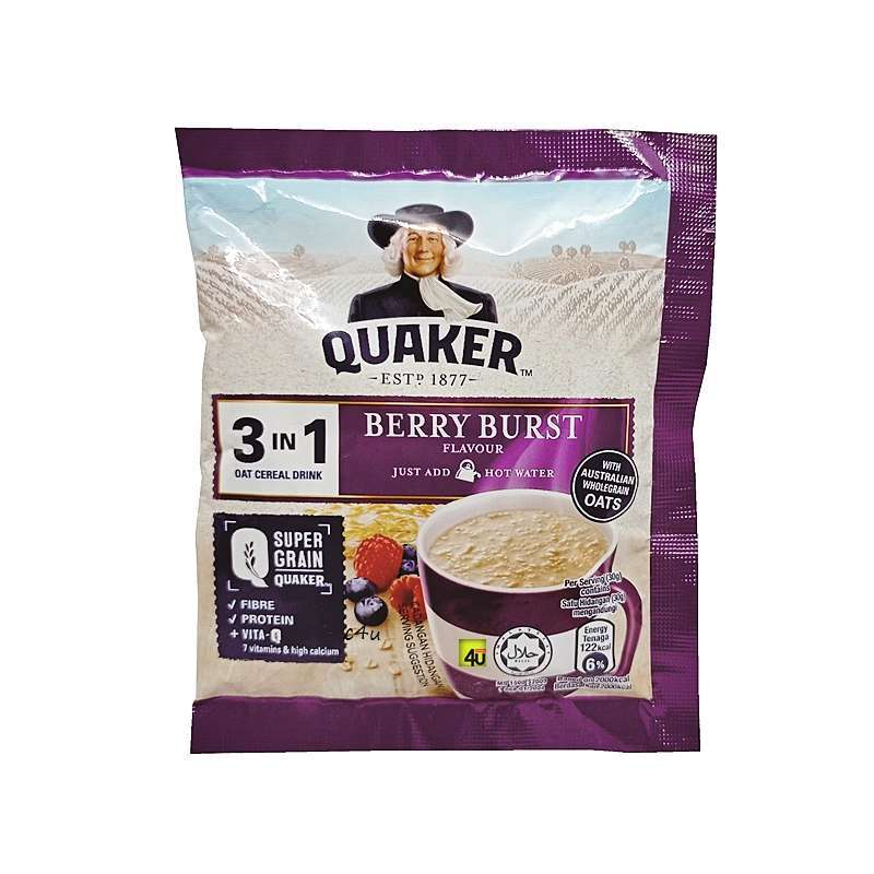Jual Quaker 3in1 Rasa Berry Burst Sachet 30gr | Shopee Indonesia