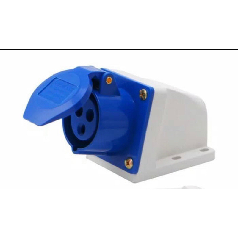 Jual Plug Industri Surface Mounting Socket Set 3 Pin 16 Ampere IP44 ...