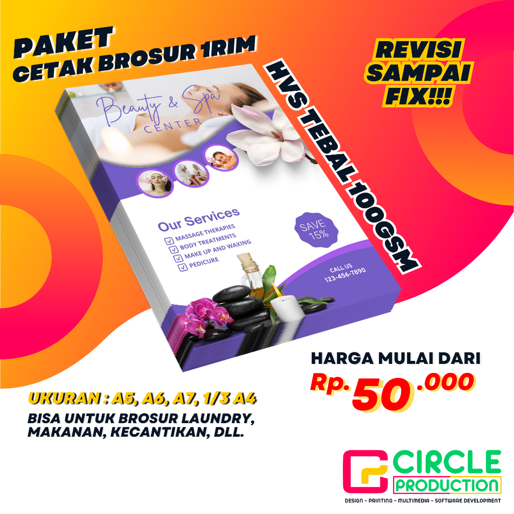 Jual CETAK BROSUR MURAH | FREE DESIGN | BAHAN HVS 100GSM | HARGA PER 1 RIM | DESIGN SUKA-SUKA ...