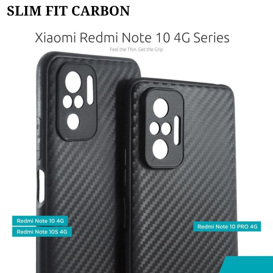 Jual CASE XIAOMI REDMI NOTE 10 / NOTE 10 PRO SLIM FIT CASE CARBON FIBER ...