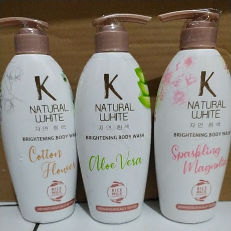 Jual k natural white brightening body wash 500ml | k natural bodywash pump 500ml | Shopee Indonesia