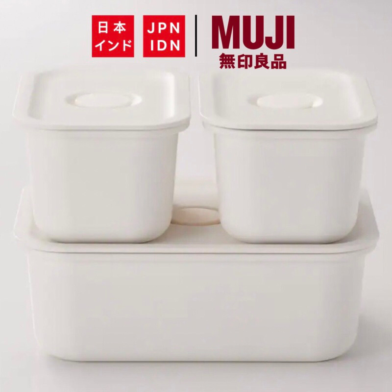 Jual [ Pre order] MUJI - Polypropylene Lunch box with valve white ...