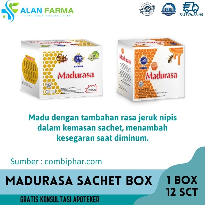 Jual Madurasa Sachet Box isi 12 Saset | Madu Rasa Original Sachet | Shopee Indonesia