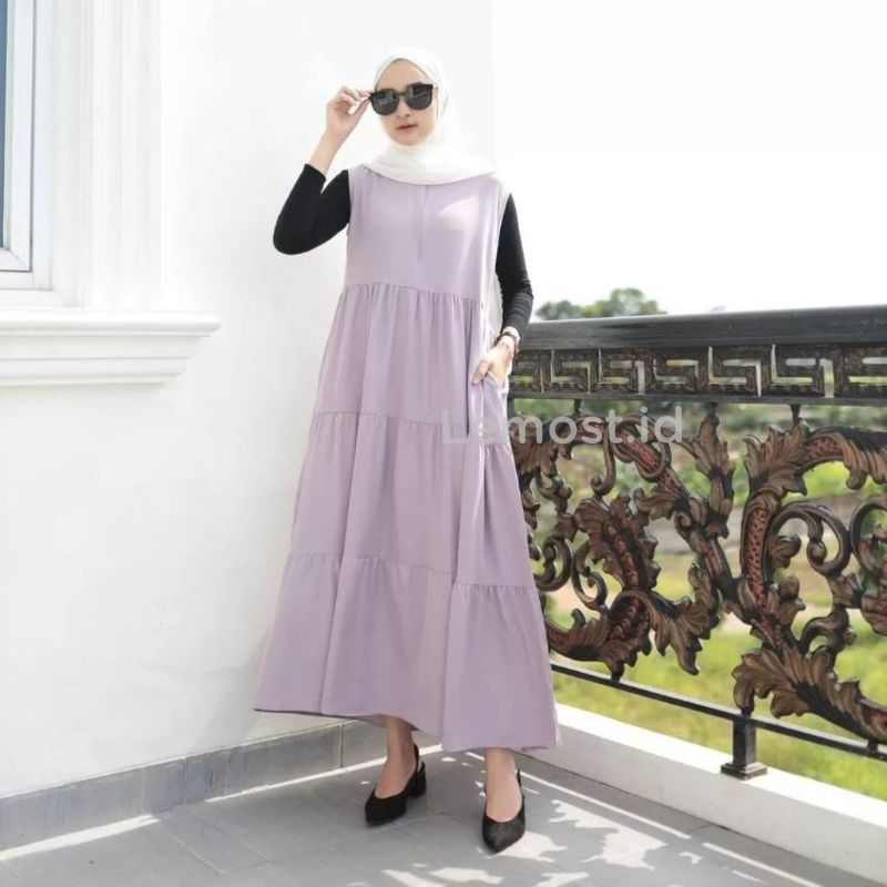 Jual Lemost.id Inner Dress Rempel Busui Tanpa Lengan Bahan Rayon ...