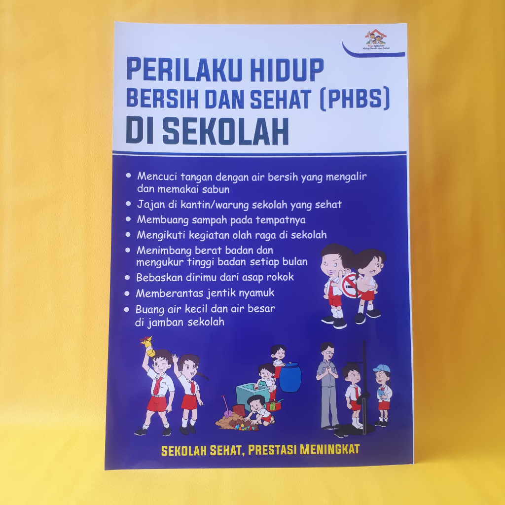 Jual Poster Sekolah | Poster PHBS | Poster Perilaku Hidup Bersih Dan ...