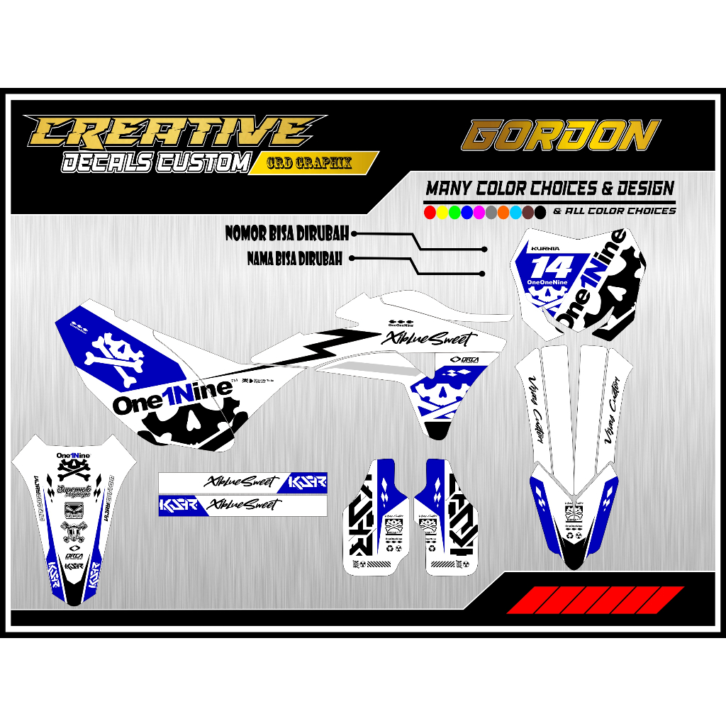 Jual decal gordon fullbody decal klx gordon custom bisa reuest | Shopee ...