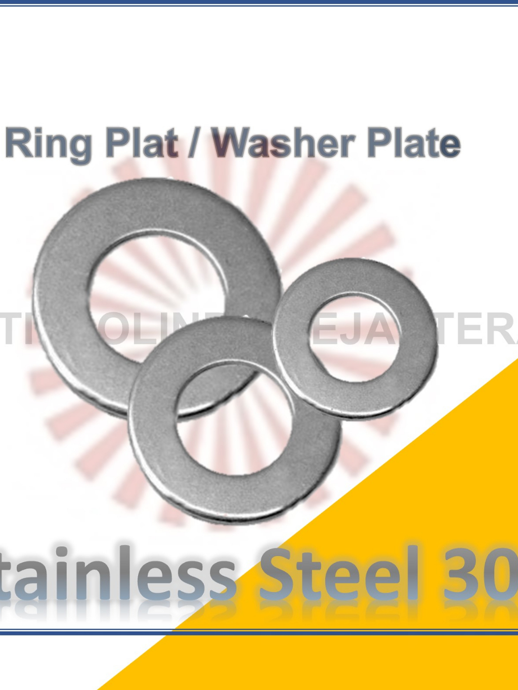 Jual Washer Plate Stainless Steel M3 M4 M5 M6 M8 M10 Ring Plat SS 304 ...