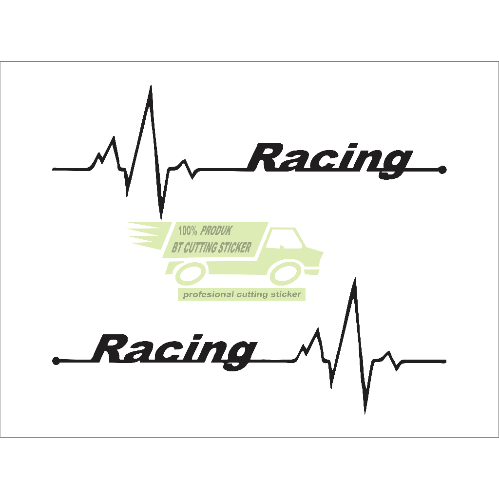 Jual Sticker Racing Heart Beat Car Sticker Motorcycles Stickers Car ...