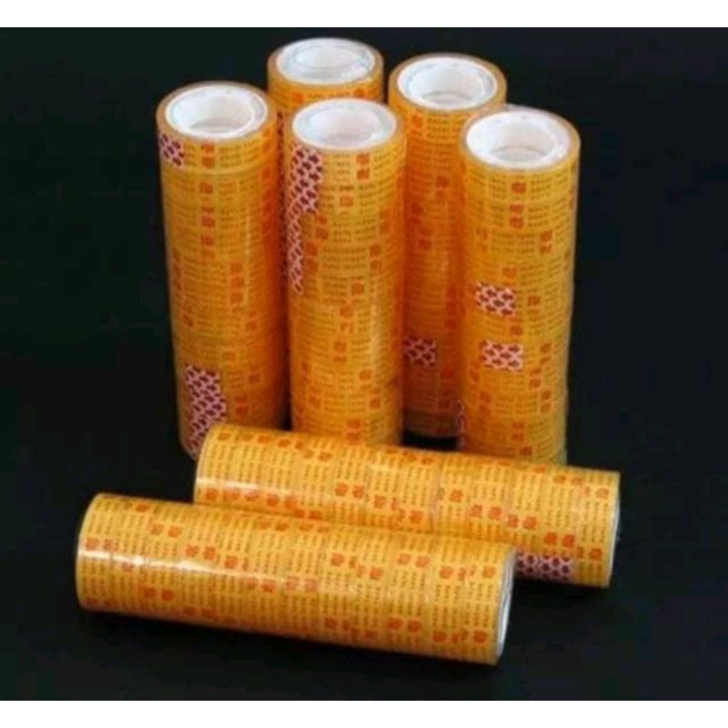 Jual isolasi tape selotip bening mini isi 12 pcs | Shopee Indonesia