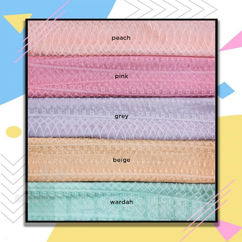 Jual KAIN BRUKAT BASIC METERAN / KAIN TILE BROKAT SALUR | Shopee Indonesia