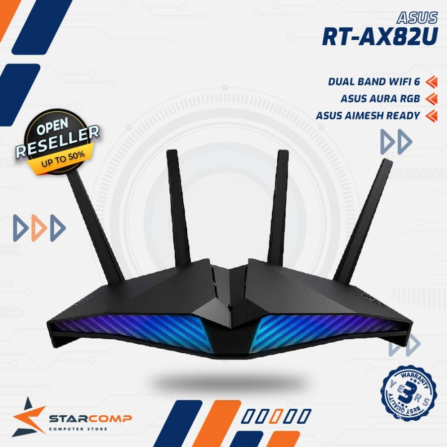 Jual ASUS RT-AX82U Wireless Router WiFi 6 AX5400 With AiMesh AX 82 ...