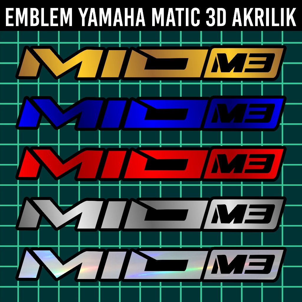 Jual EMBLEM MIO M3 3D KROM GOLD HOLOGRAM | Shopee Indonesia