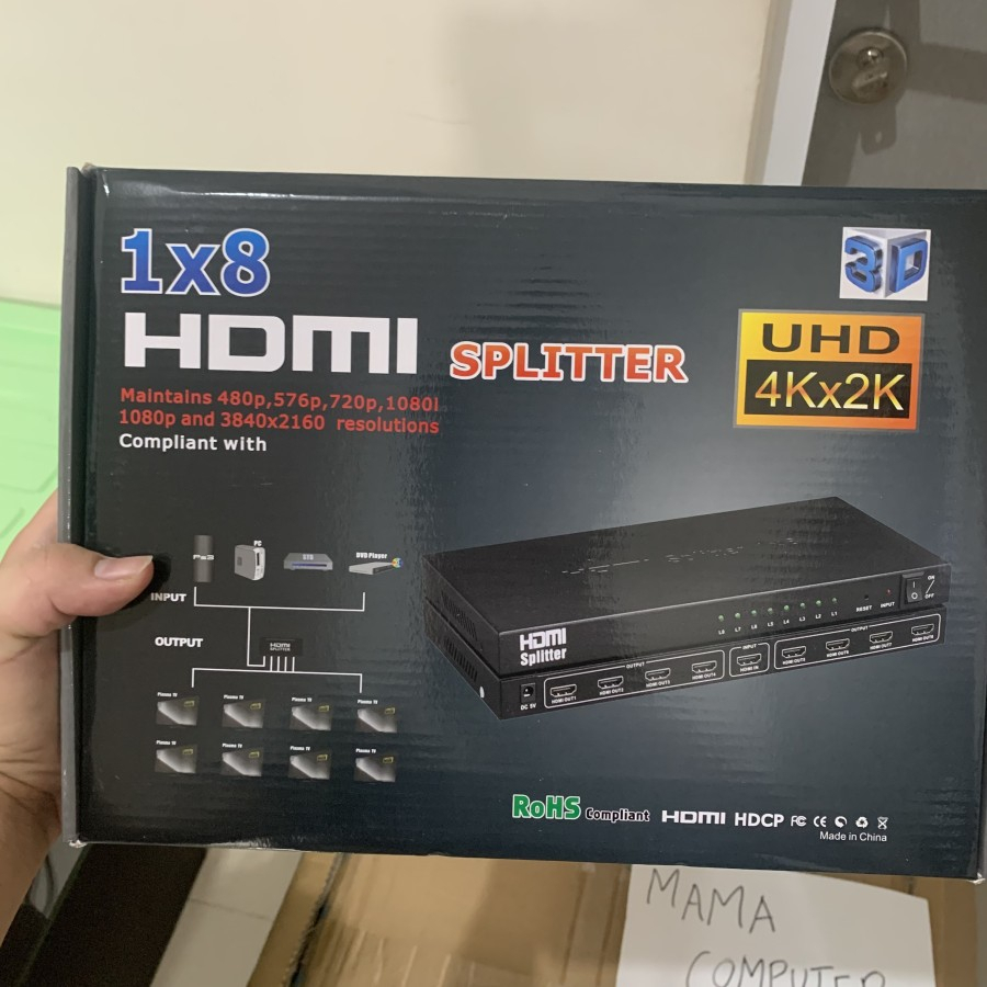 Jual HDMI Splitter 1-8 8Port / 8 Port | Shopee Indonesia
