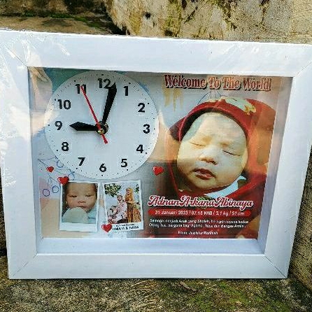 Jual Jam Custom Figura 3D/Jam 3d Foto Custom/Kado Wedding/Kado Ultah ...