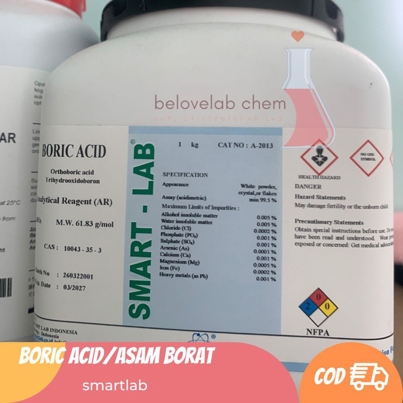 Jual Boric Acid / Asam Borat | Smartlab | Eceran | Shopee Indonesia