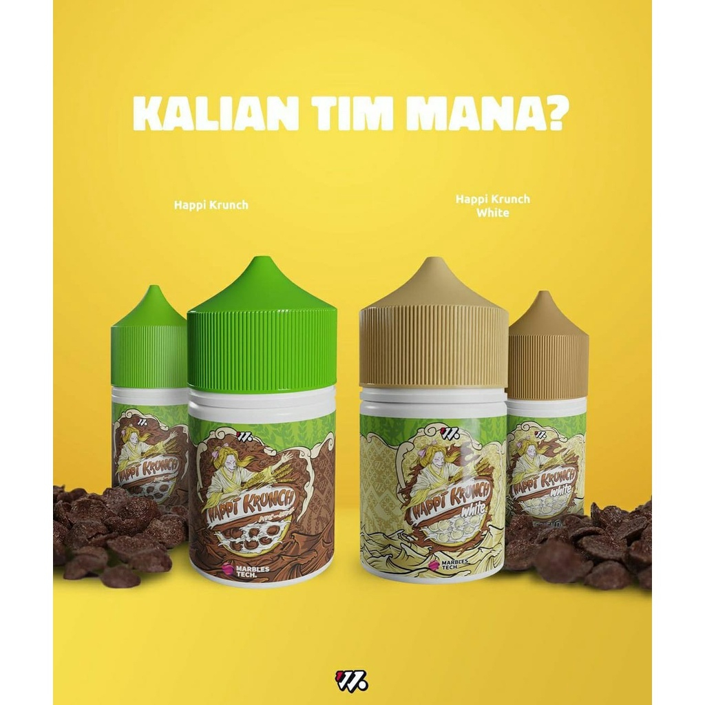 Jual LIQUID HAPPI KRUNCH 60ML 3MG 6MG FREEBASE SERIES V1 CHOCO CRUNCH ...