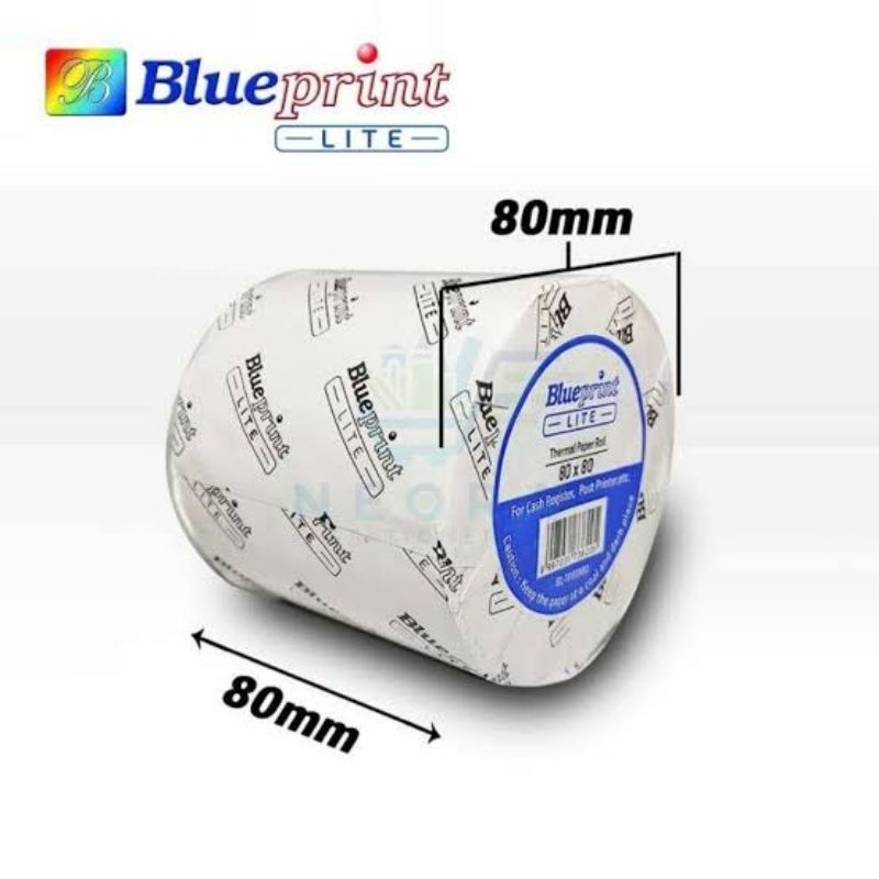 Jual Kertas kasir/kertas struk/ kertas thermal blueprint lite 80x80 mm ...