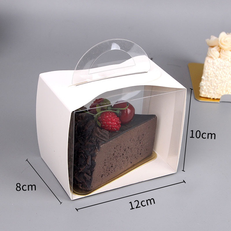 Jual Box Slice Cake Semi Transparan / Cake Box Kue Potong / Kemasan Kue ...