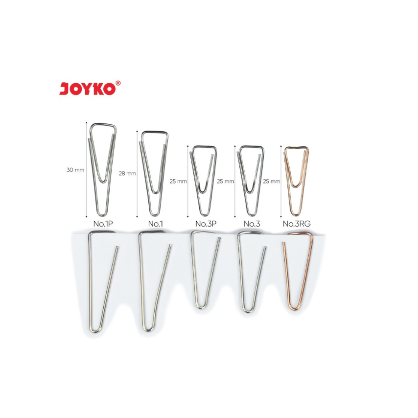 Jual Trigonal Clip Klip Penjepit Kertas Segitiga Joyko | Shopee Indonesia