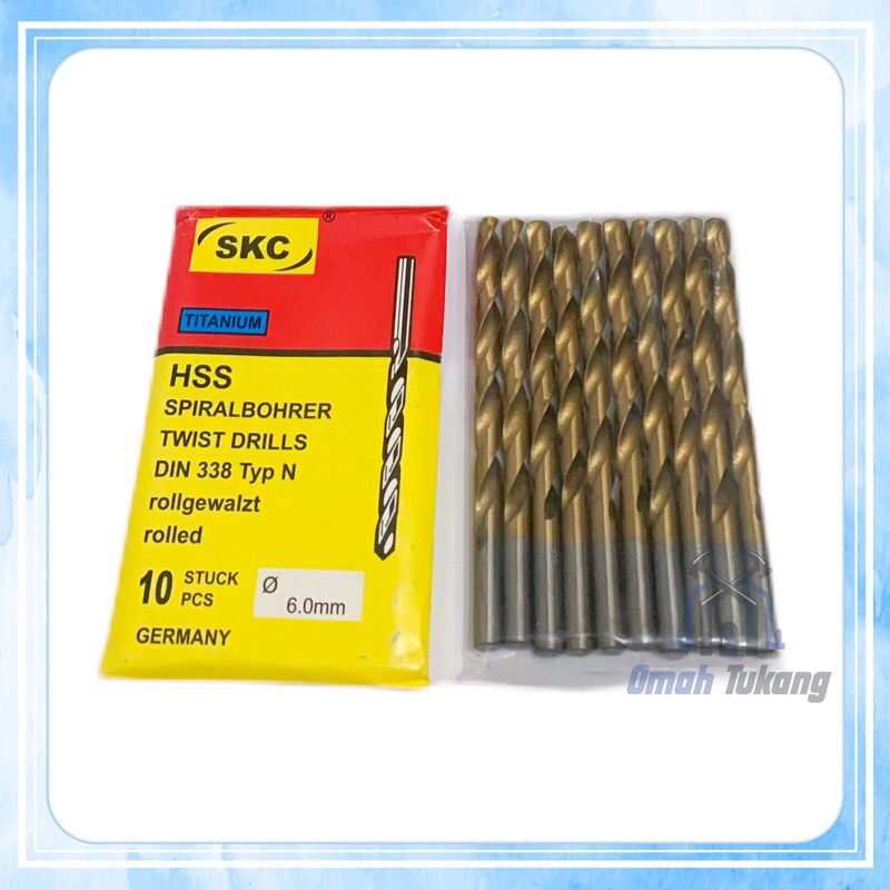 Jual Mata Bor Besi HSS 6mm Kuning / Mata Bor Kuning 6mm / Mata Bor ...