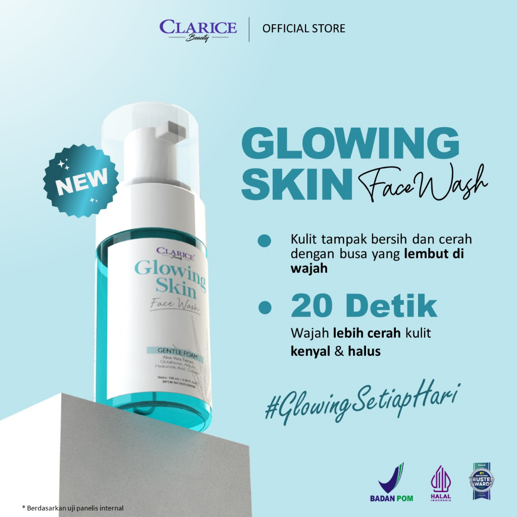 Jual CLARICE BEAUTY Glowing Skin Face Wash | Sabun muka pencerah kulit ...
